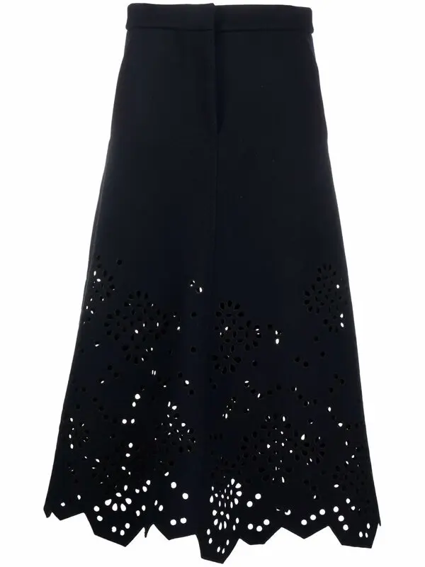 Tibi Cut-out A-line Skirt