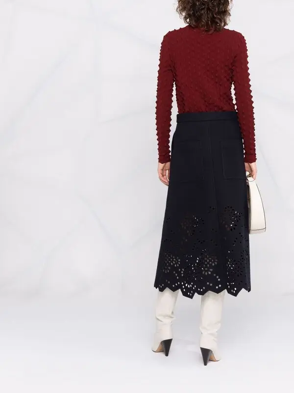 Tibi Cut-out A-line Skirt
