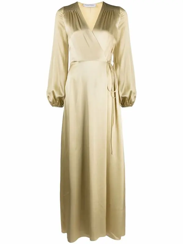 Carine Gilson Waist-tied Silk Night Dress - Neutrals
