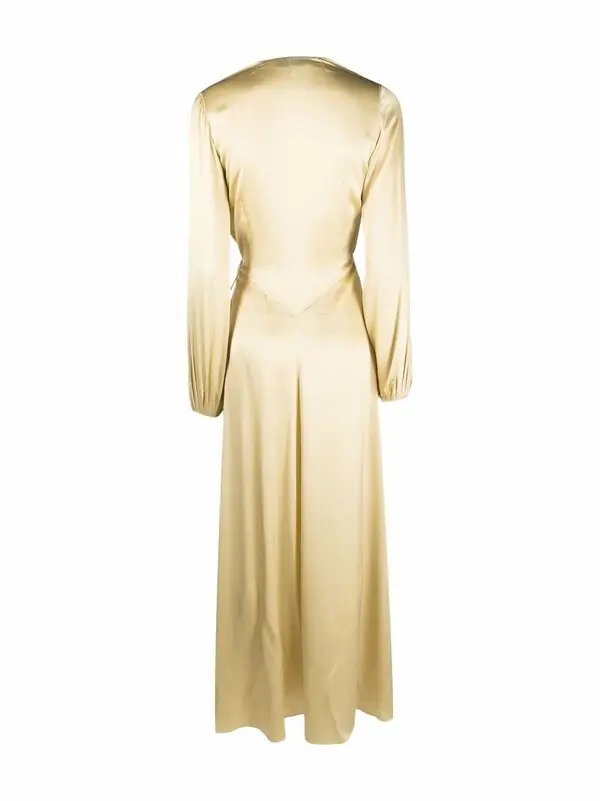 Carine Gilson Waist-tied Silk Night Dress - Neutrals