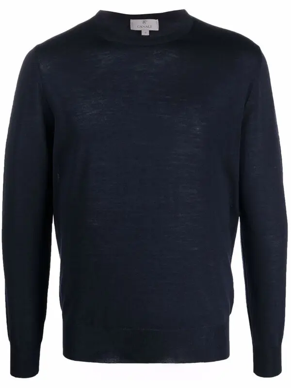 Canali Fine-knit Sweater - Blue