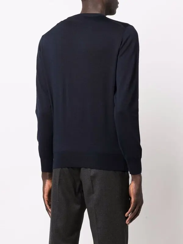 Canali Fine-knit Sweater - Blue