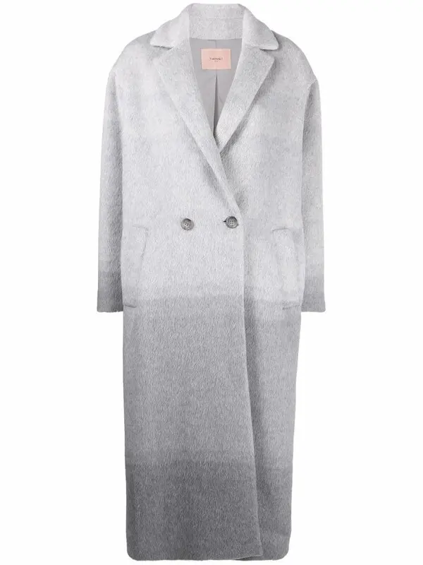 TWINSET Gradient-effect Double-breasted Coat