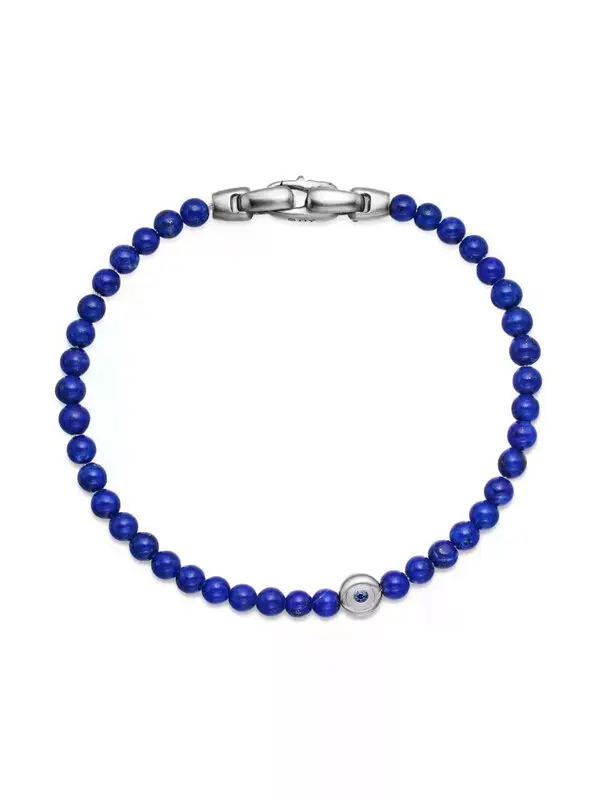 David Yurman Sterling Silver Spiritual Beads Evil Eye Bracelet