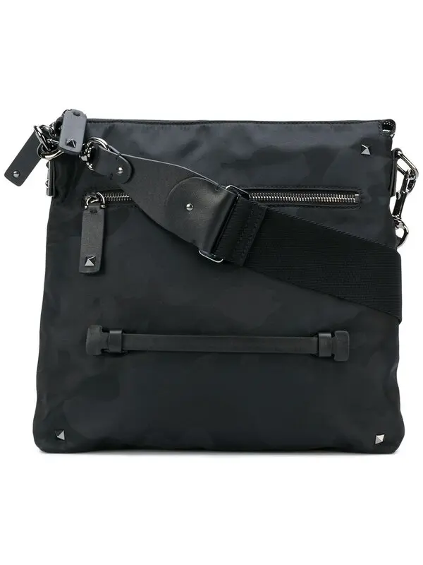 Valentino Garavani Camouflage Jacquard Crossbody Bag - Black