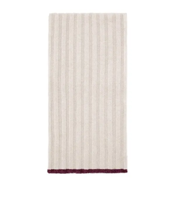 Brunello Cucinelli Cashmere Rib-knit Scarf - Beige