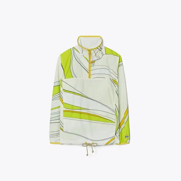 Tory Burch Printed Anorak - Chartreuse Twisty Flower