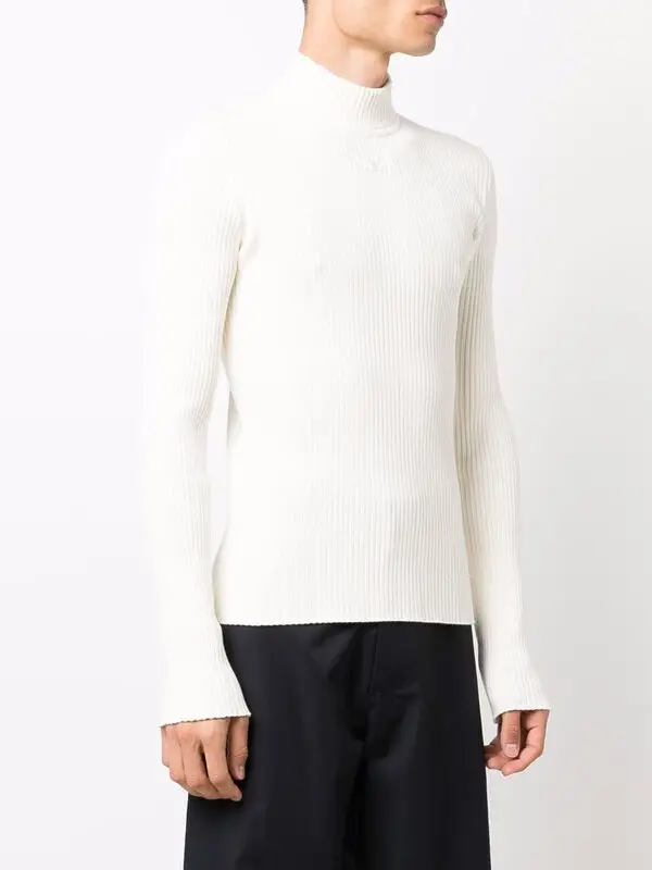 COURREGES Roll Neck Jumper - White