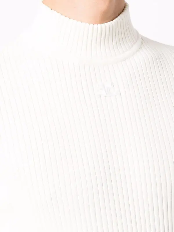 COURREGES Roll Neck Jumper - White