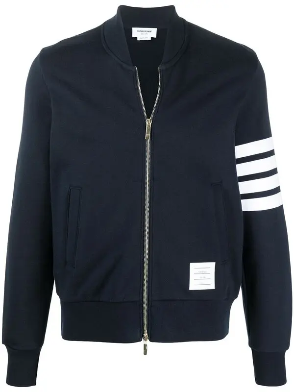 Thom Browne 4-bar Stripe Zip-up Sweatshirt - Blue