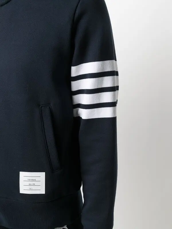 Thom Browne 4-bar Stripe Zip-up Sweatshirt - Blue