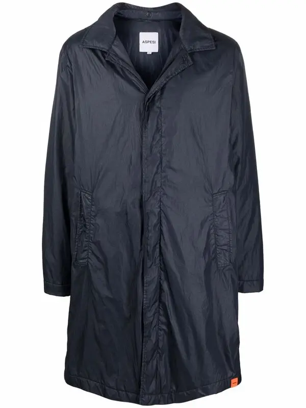 Aspesi Hooded Parka Coat - Blue