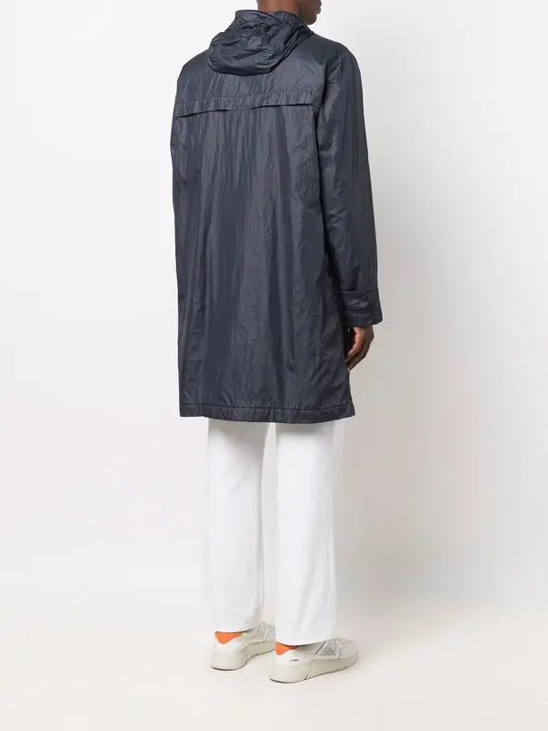 Aspesi Hooded Parka Coat - Blue