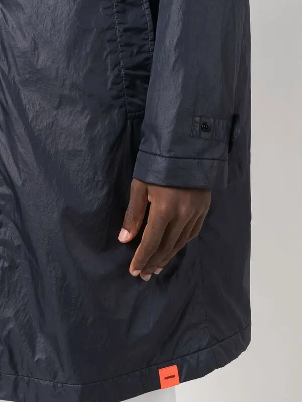 Aspesi Hooded Parka Coat - Blue