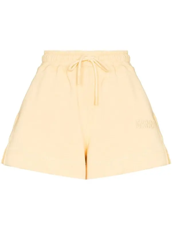 GANNI Logo-embroidered Track Shorts