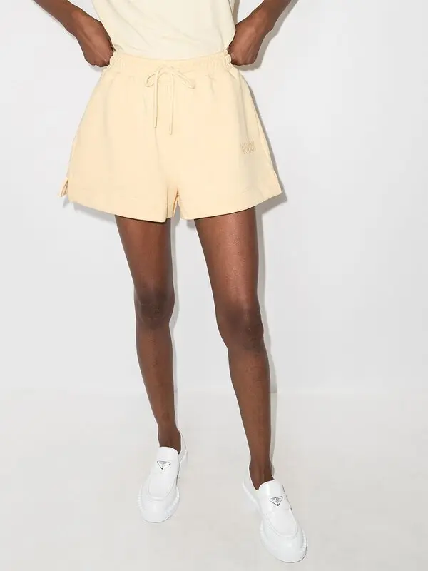 GANNI Logo-embroidered Track Shorts
