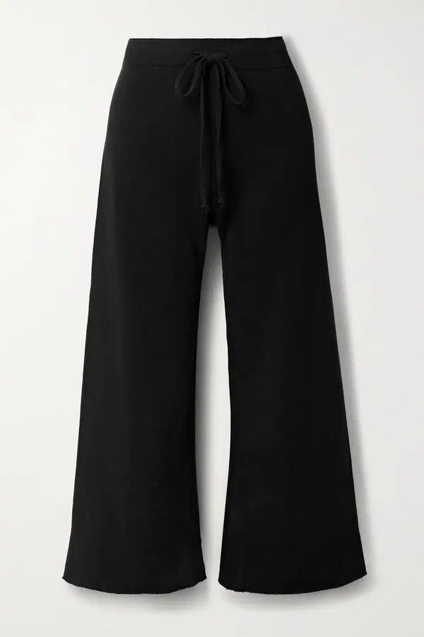 NILI LOTAN Kiki Cropped Track Pants - Washed Black
