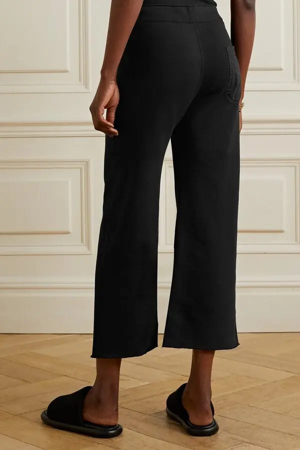 NILI LOTAN Kiki Cropped Track Pants - Black