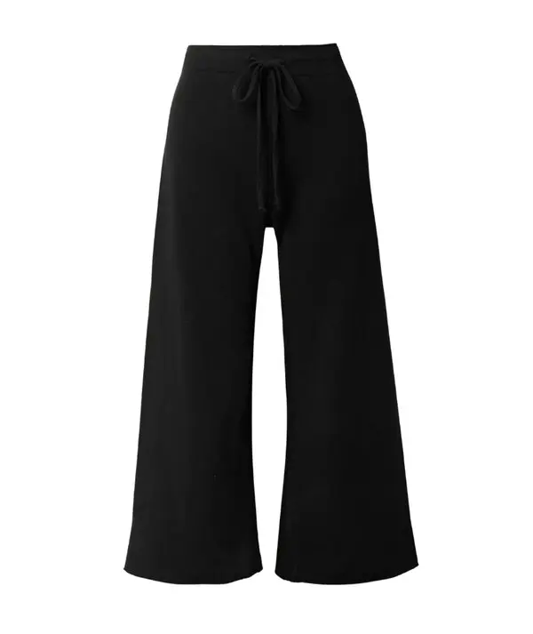 NILI LOTAN Kiki Cropped Track Pants - Black