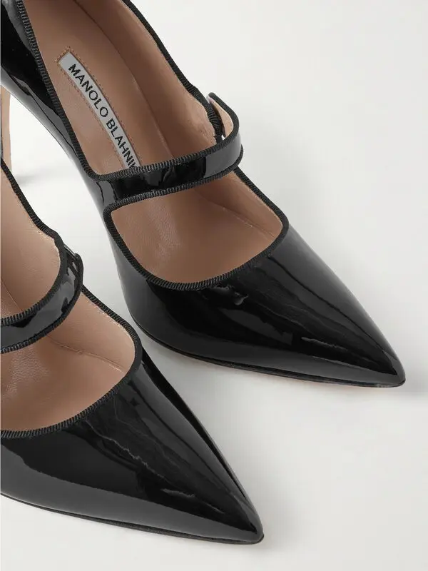 Manolo Blahnik Campari 105 Patent-leather Pumps