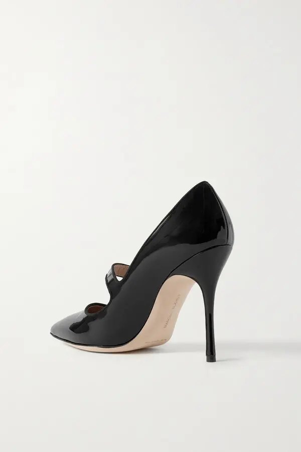 Manolo Blahnik Campari 105 Patent-leather Pumps