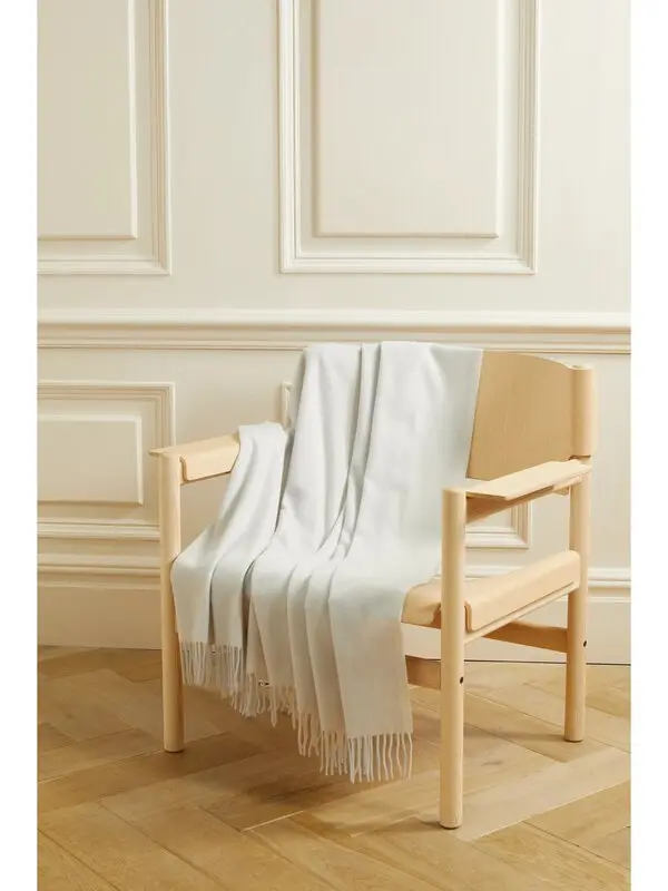 Brunello Cucinelli Fringed Cashmere Travel Blanket - Neutrals
