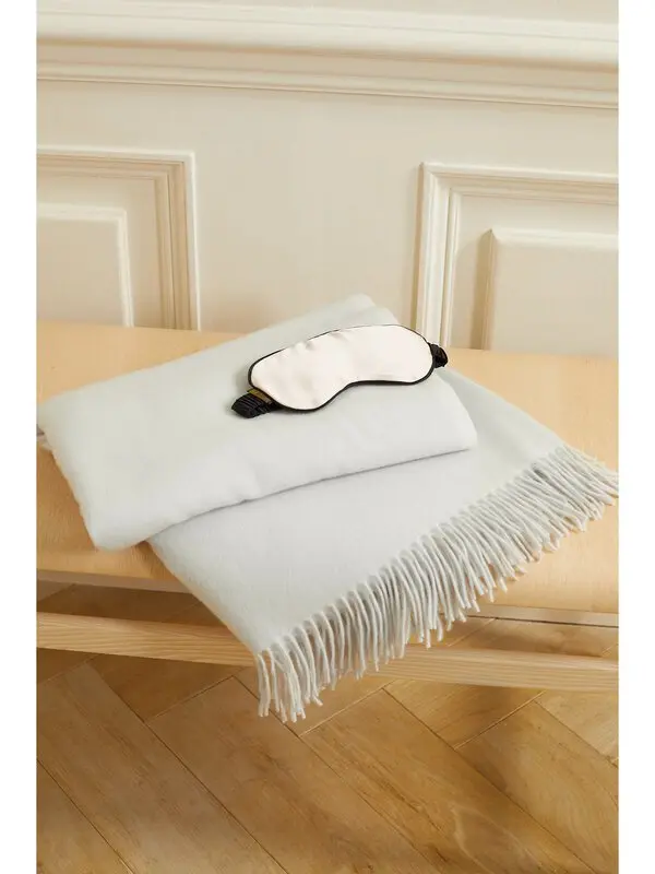 Brunello Cucinelli Fringed Cashmere Travel Blanket