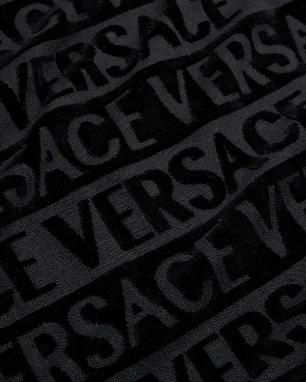 Versace I Heart Baroque Bath Robe - Black