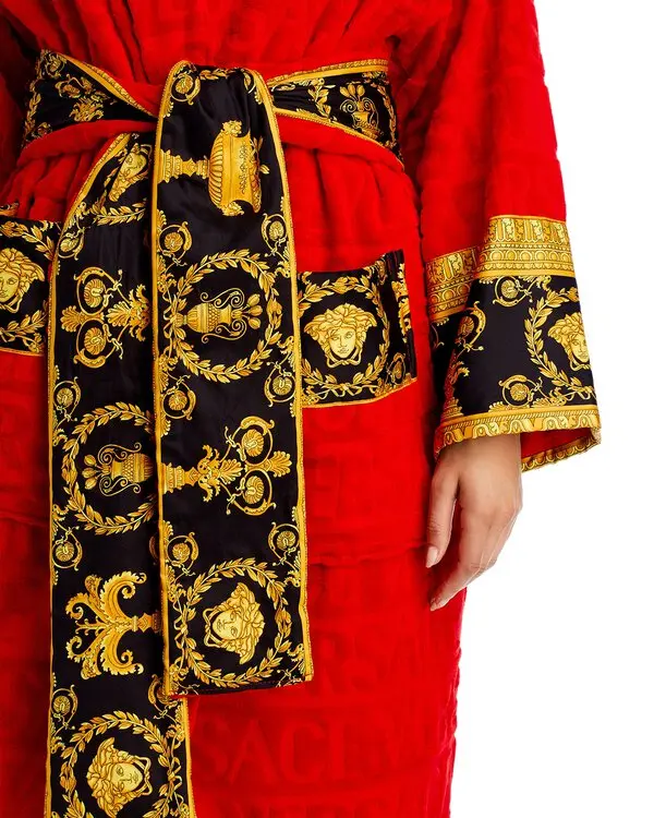 Versace I Heart Baroque Bath Robe - Red