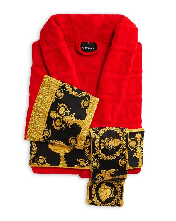 Versace I Heart Baroque Bath Robe - Red