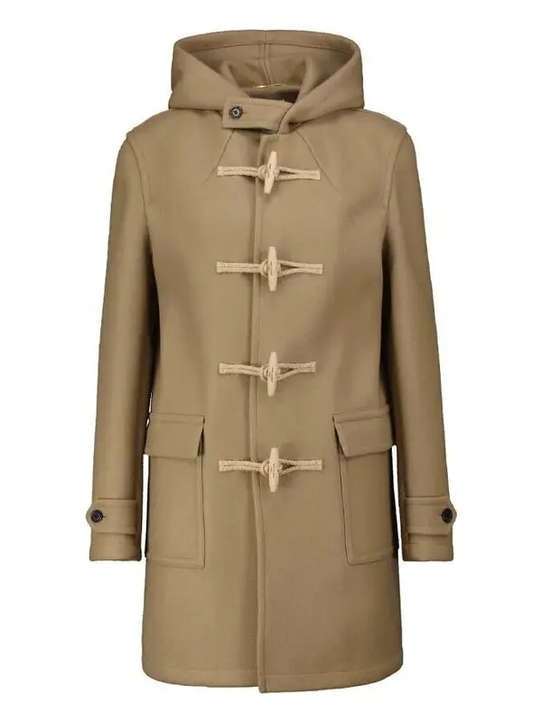 Saint Laurent Hooded Wool Duffle Coat