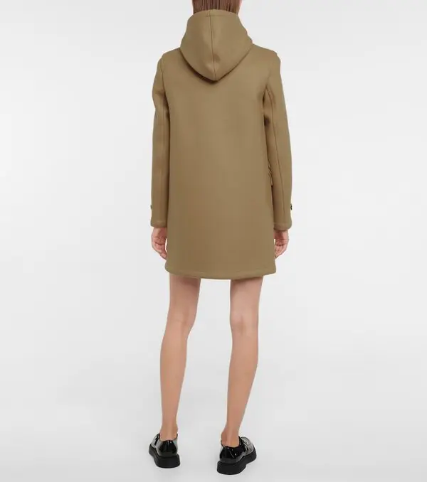 Saint Laurent Hooded Wool Duffle Coat