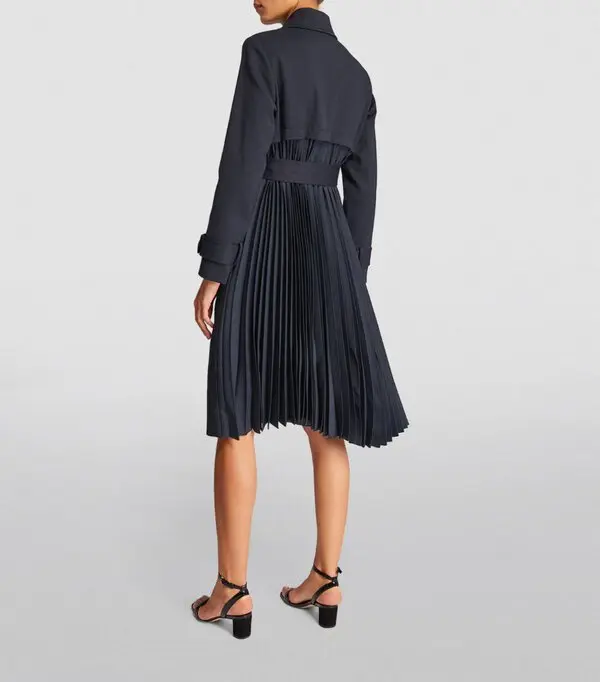 Sandro Pleated Trench Coat