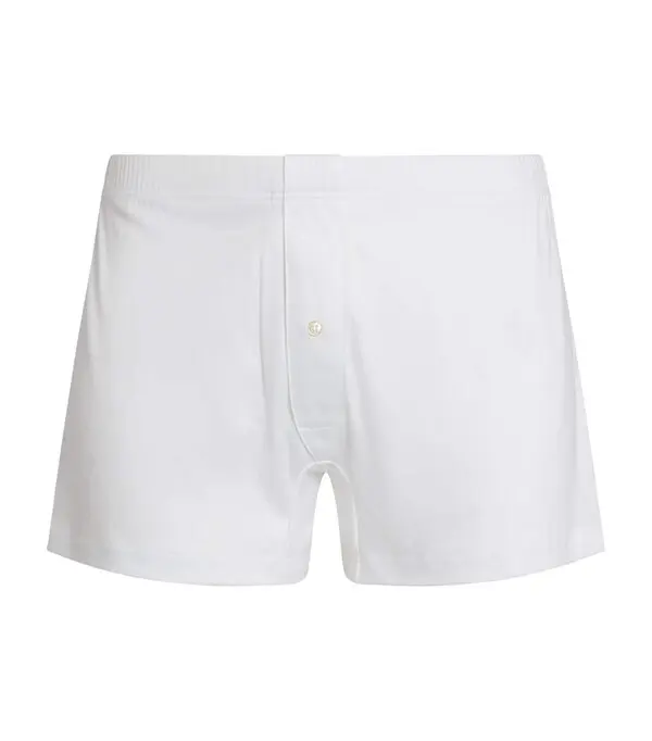 Zimmerli Buttoned Sea Island Boxer Briefs - White
