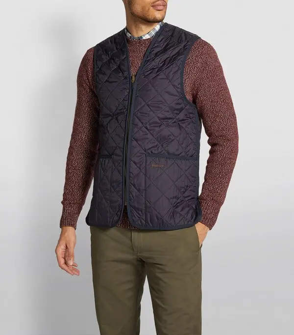 Barbour Quilted Zip-in Liner Gilet - Navy