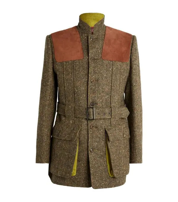 Lucan Belted Norfolk Jacket - Multi | Editorialist
