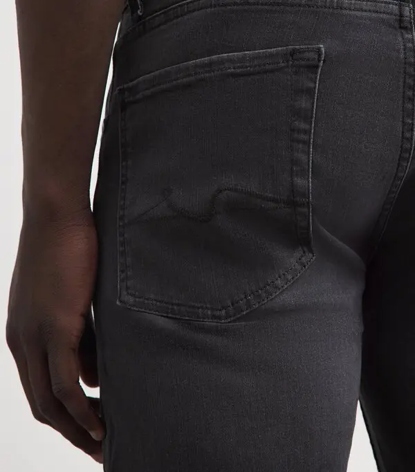 7 For All Mankind Slimmy Lux Performance Plus Jeans - Black