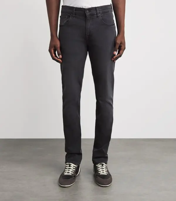 7 For All Mankind Slimmy Lux Performance Plus Jeans - Black
