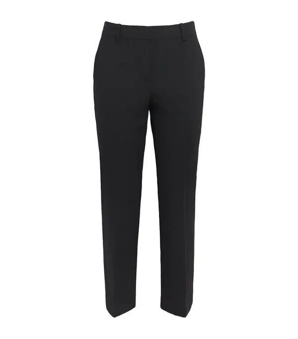 Theory Good Wool Cropped Treeca Trousers - Black