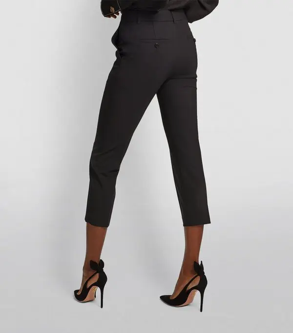 Theory Good Wool Cropped Treeca Trousers - Black