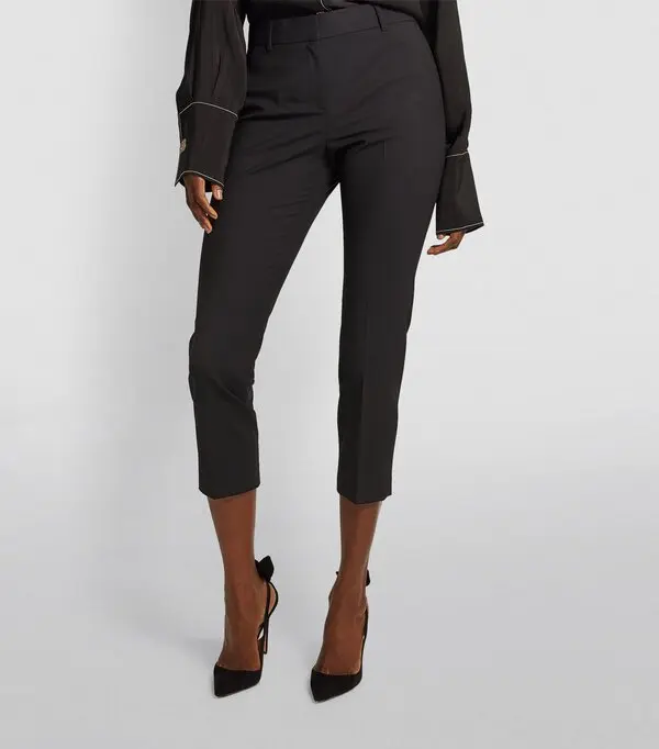 Theory Good Wool Cropped Treeca Trousers - Black
