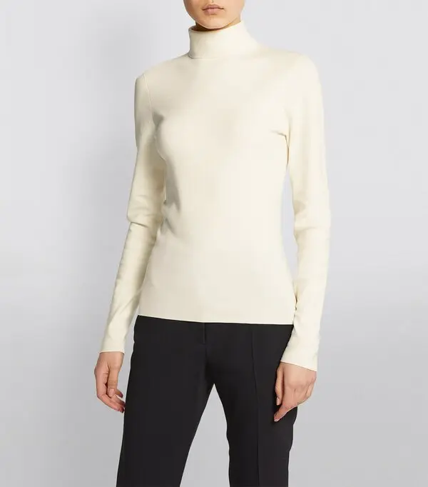 JOSEPH Silk Stretch High Neck Top