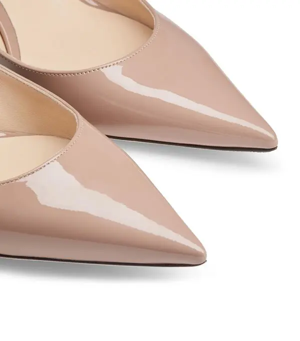 JIMMY CHOO Bing 65 Leather Mules - Pink