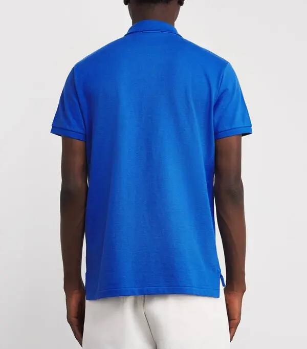 Polo Ralph Lauren Cotton Mesh Custom Fit Polo Shirt - Blue