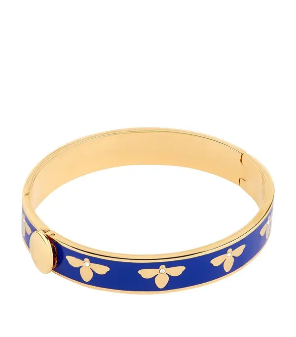 Halcyon Days Bee Hinged Bangle - Blue