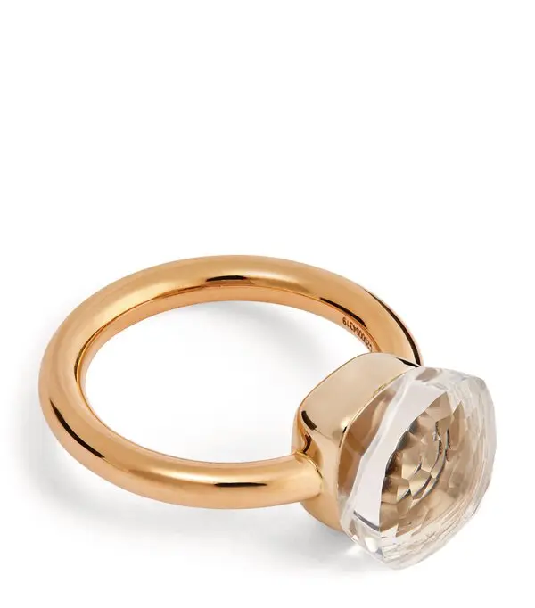 Pomellato Mixed Gold And Topaz Nudo Classic Ring - White