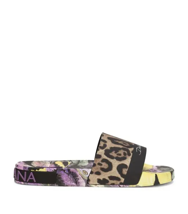 Dolce & Gabbana X Dj Khaled Leather Butterflies Print Slides  display picture 2