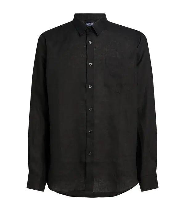 Vilebrequin Linen Caroubis Shirt - Black