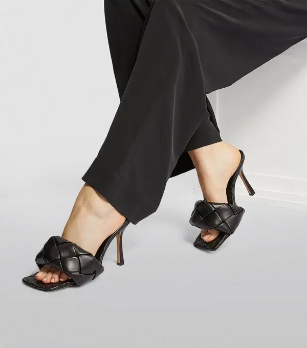 Bottega Veneta Quilted Leather Lido Mules 90