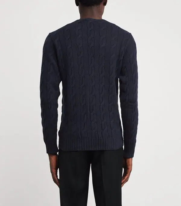Ralph Lauren Purple Label Cashmere Cable-knit Sweater - Navy
